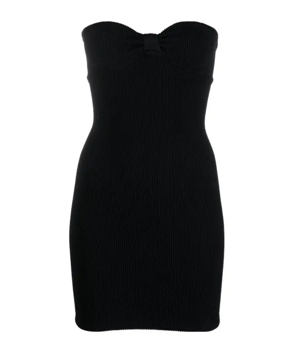 REINA OLGA Strapless Fitted Mini Dress - Black