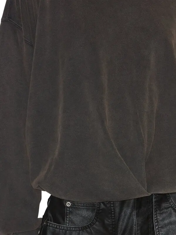 Isabel Marant Étoile Crewneck Sweatshirt With Embroidered Logo And Pleated Detail