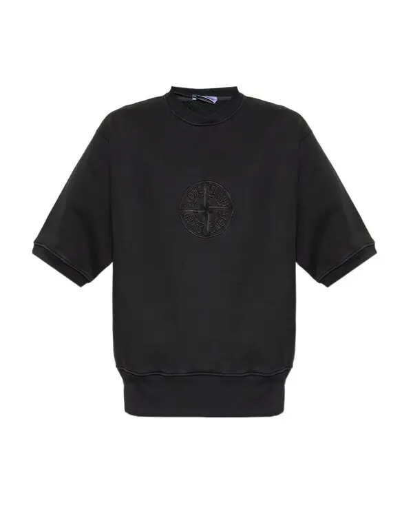 Stone Island Compass-embroidered Fine-ribbed T-shirt