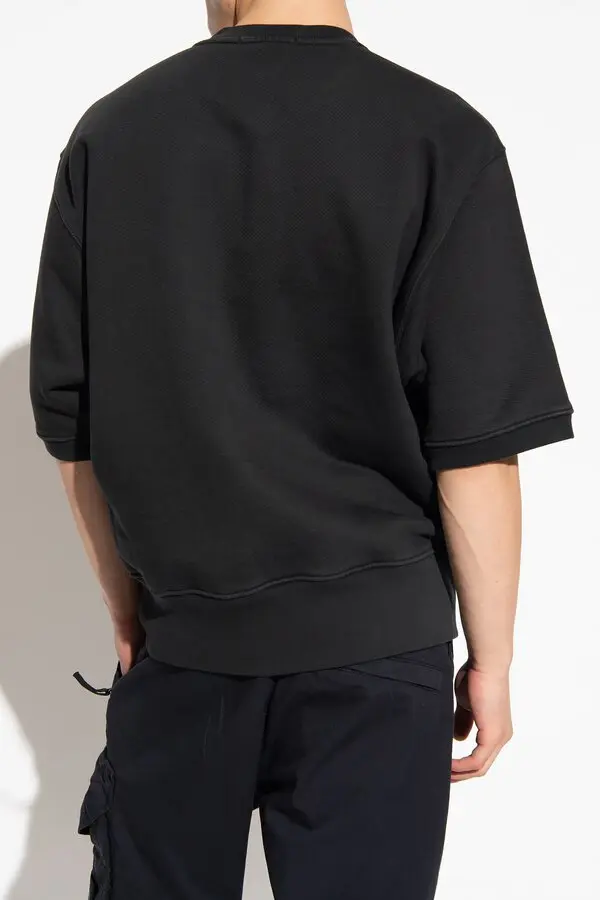 Stone Island Compass-embroidered Fine-ribbed T-shirt