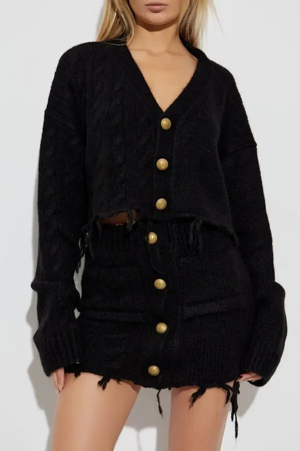 Vetements Distressed Button-up Cardigan