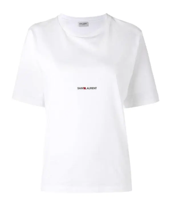 Saint Laurent Logo Print Crewneck T-shirt