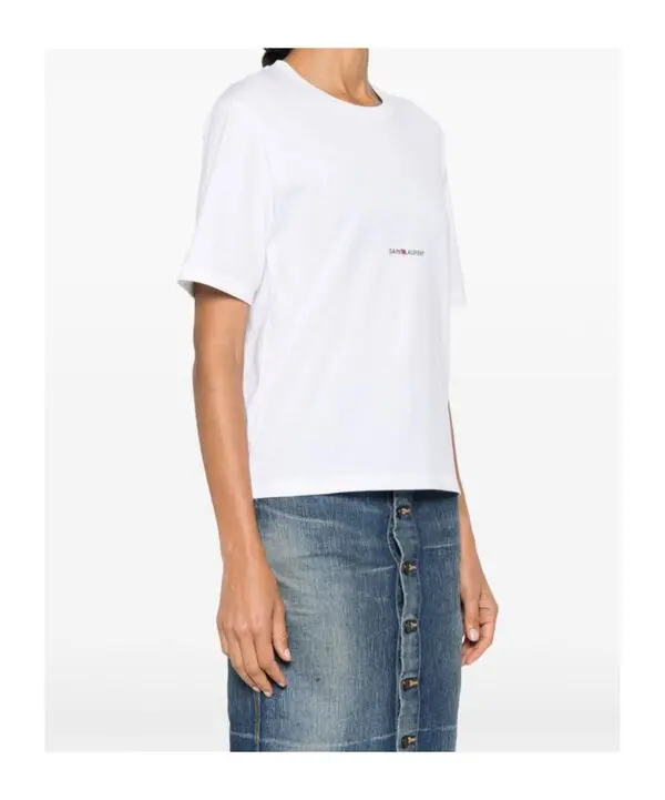 Saint Laurent Logo Print Crewneck T-shirt