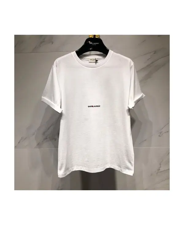 Saint Laurent Logo Print Crewneck T-shirt