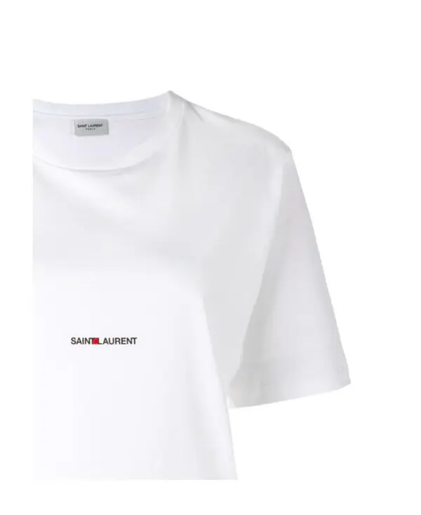 Saint Laurent Logo Print Crewneck T-shirt