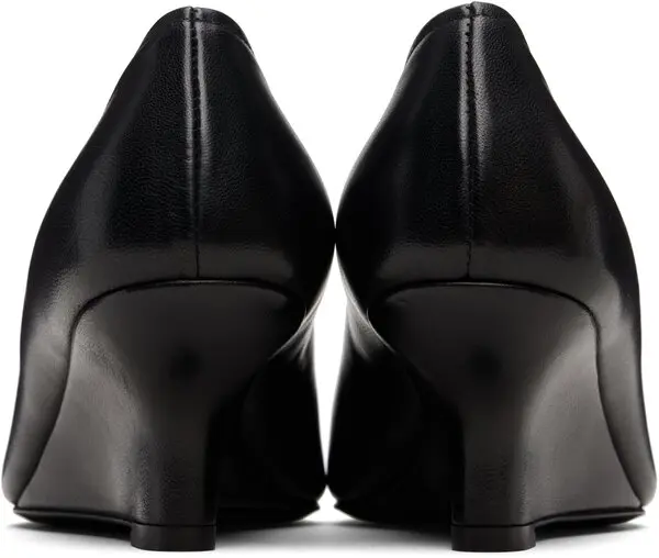 TOTEME 55mm Pointed-toe Leather Wedge Pumps - Black