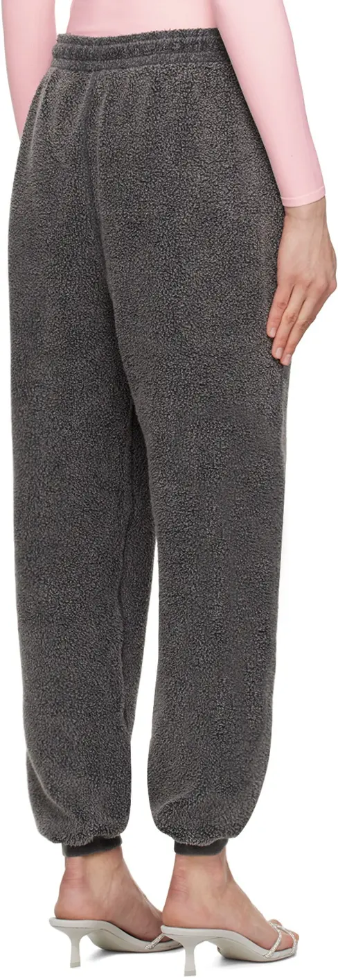 Alexander Wang Logo-embroidered Fleece Track Pants