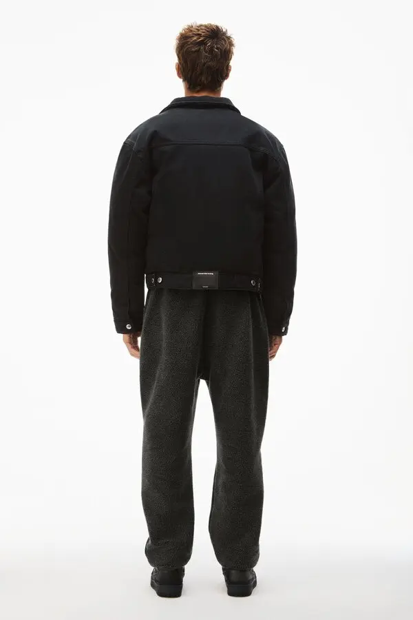 Alexander Wang Logo-embroidered Fleece Track Pants