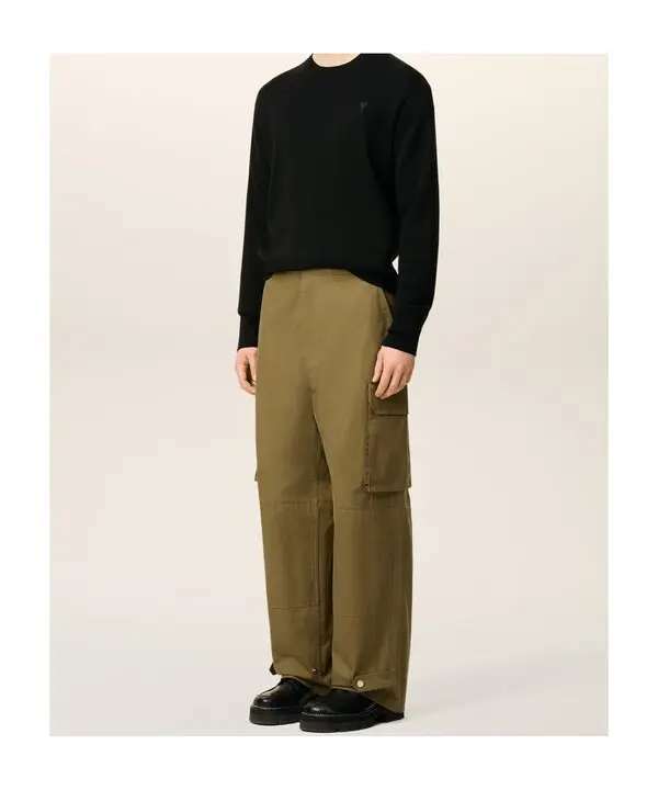 AMI Paris Wide Leg Cargo Trousers - Bronze