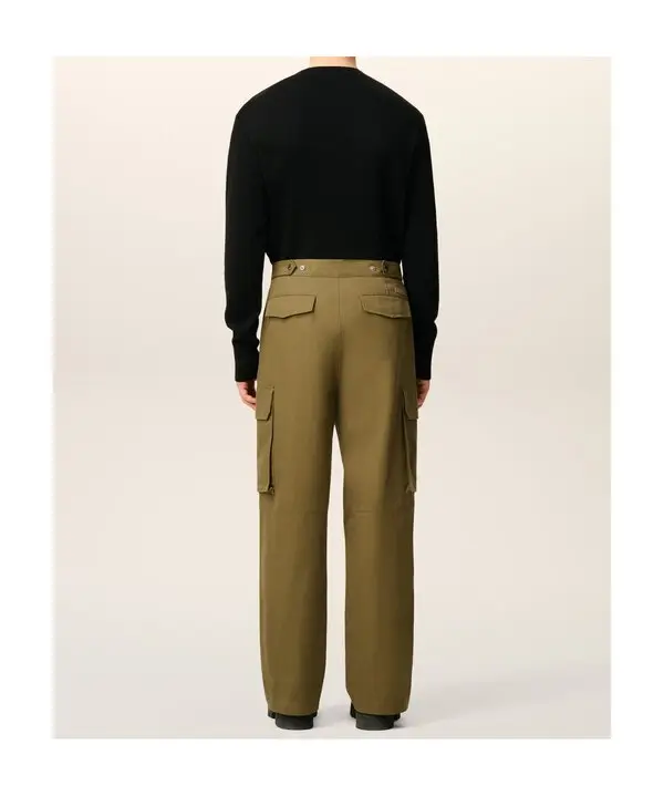 AMI Paris Wide Leg Cargo Trousers - Bronze