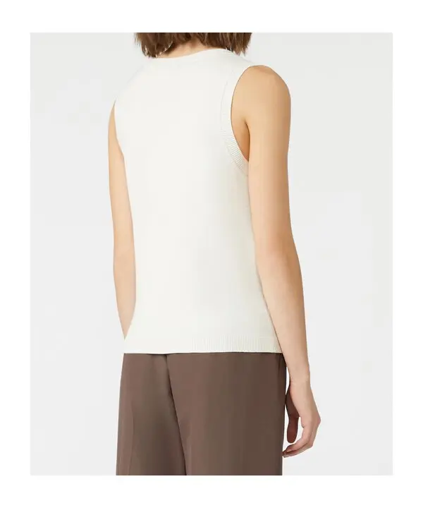 Max Mara Sleeveless Stretch Viscose Top