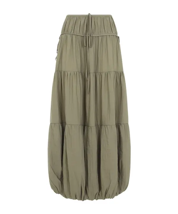 Co Bubble-hem Maxi Skirt - Gray
