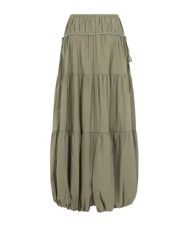 Co Bubble-hem Maxi Skirt - Gray