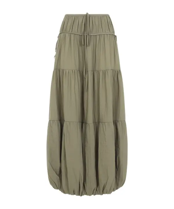 Co Bubble-hem Maxi Skirt - Gray