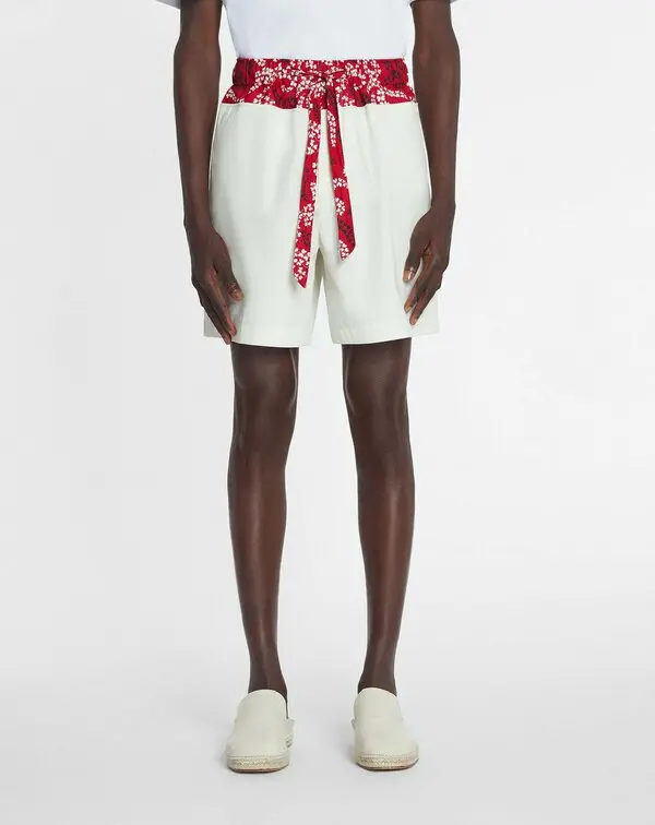 LANVIN Floral-printed Drawstring Shorts