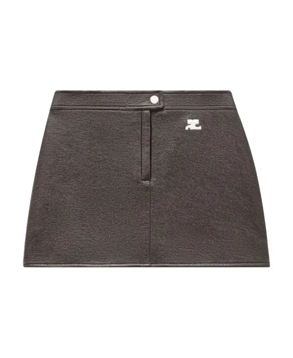COURREGES Reedition Logo Patch Mini Skirt - Black