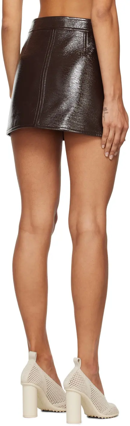 COURREGES Courrèges Vinyl Mini Skirt - Black