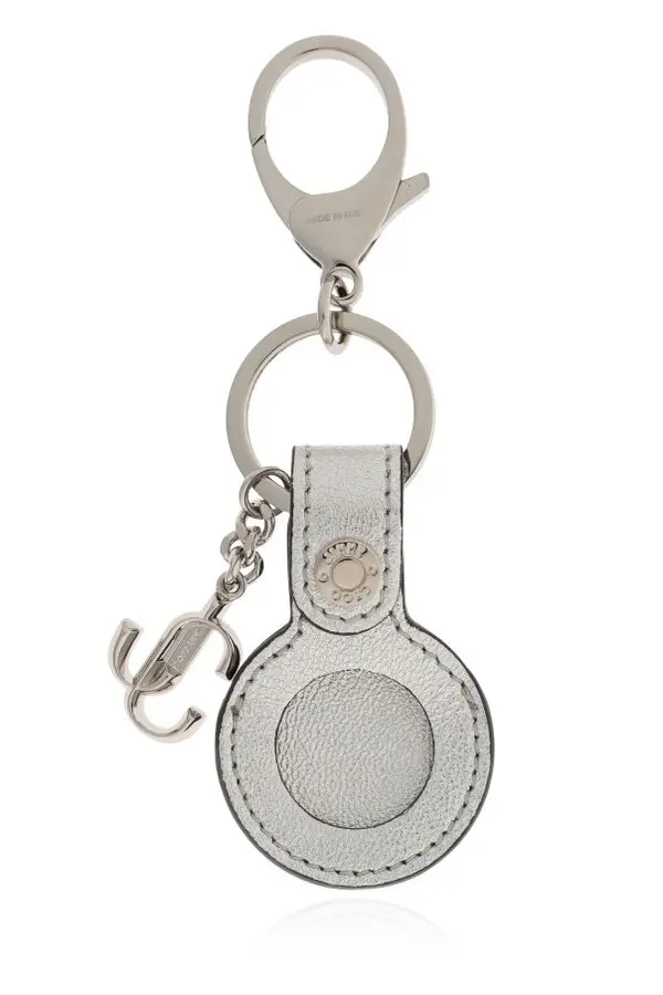 JIMMY CHOO Jc" Charm Airtag Keyring - Silver