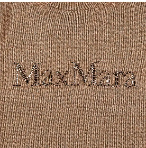 Max Mara Logo Embellished Knitted Hoodie