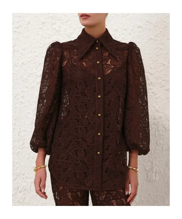 Zimmermann Illustration Lace Blouse
