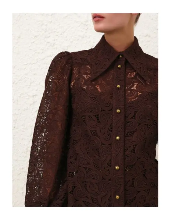 Zimmermann Illustration Lace Blouse