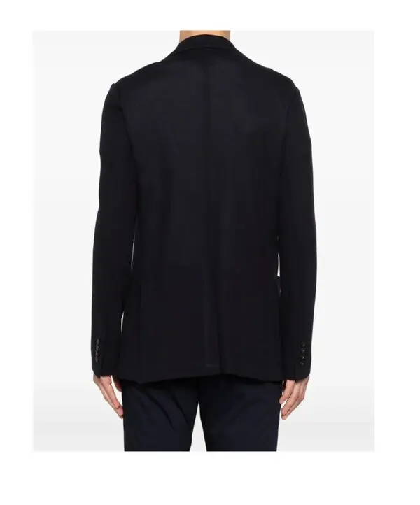 Canali Long Sleeve Collared Jacket - Black