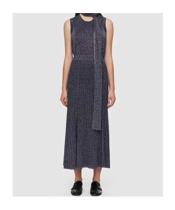 JOSEPH Elastic Knit Midi Skirt With Glitter Finish