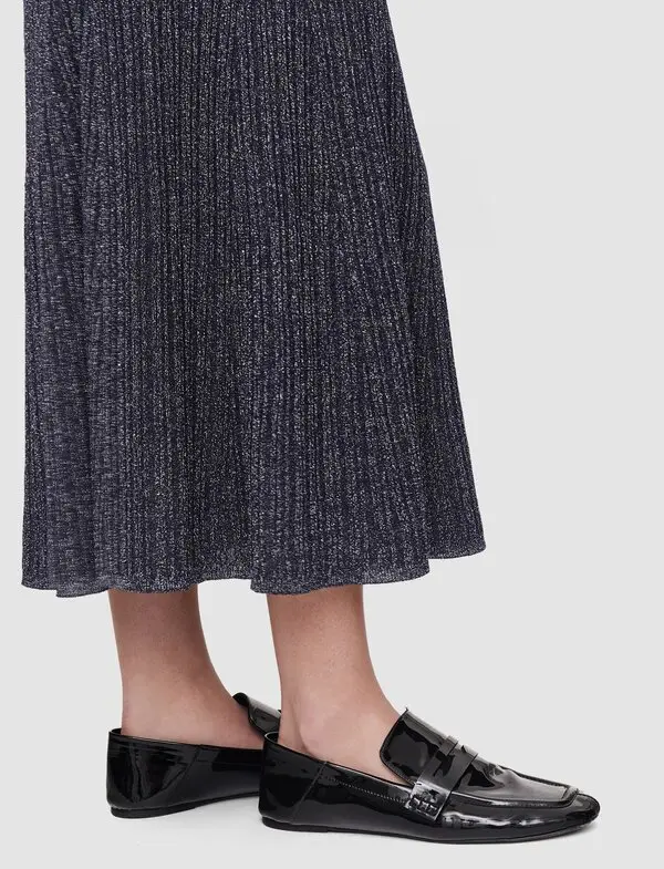 JOSEPH Elastic Knit Midi Skirt With Glitter Finish