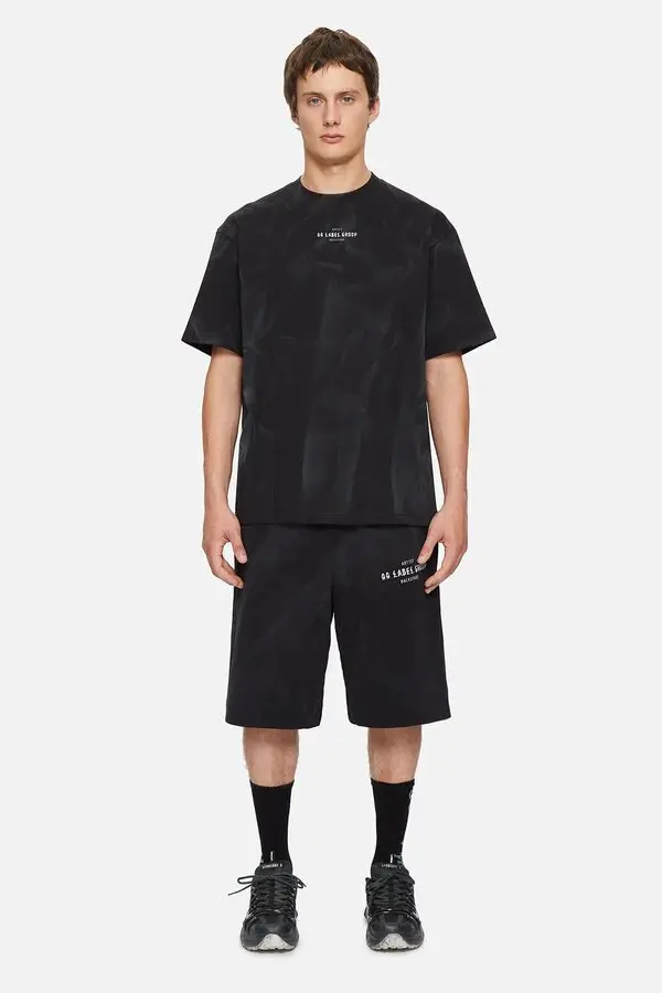44 LABEL GROUP Logo-print Faded Effect Drawstring Shorts