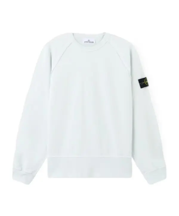 Stone Island Logo Patch Crewneck Sweatshirt - Sky-blue