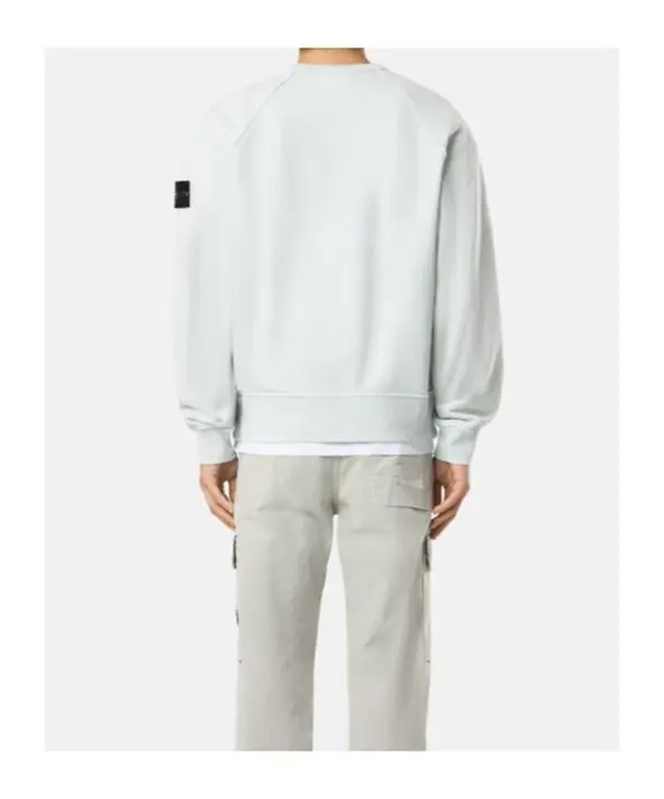 Stone Island Logo Patch Crewneck Sweatshirt - Sky-blue