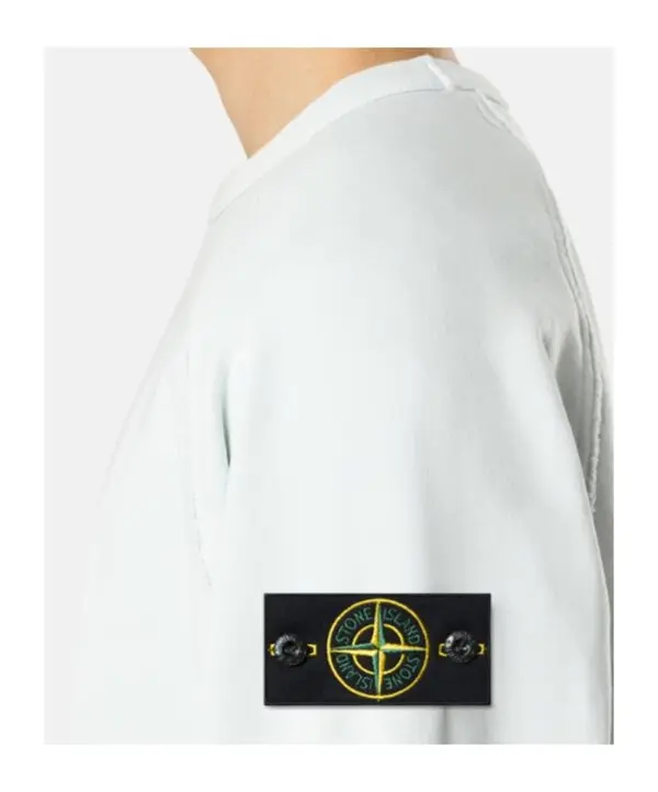 Stone Island Logo Patch Crewneck Sweatshirt - Sky-blue