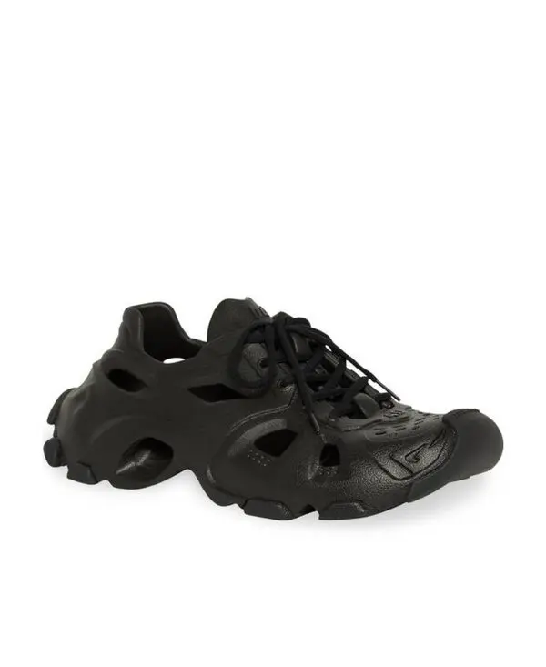 Balenciaga Hd Laced Cut-out Sneakers - Black