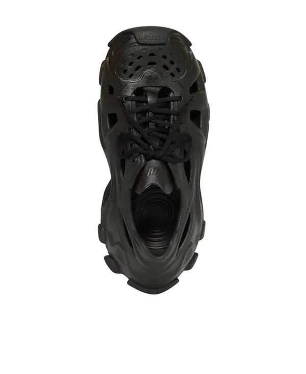 Balenciaga Hd Laced Cut-out Sneakers - Black