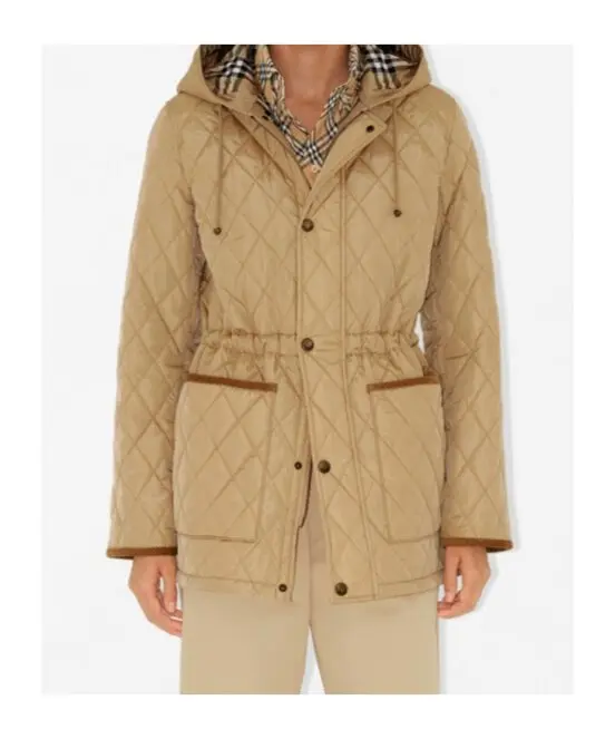 Burberry Devon Quilted Drawstring Hooded Parka