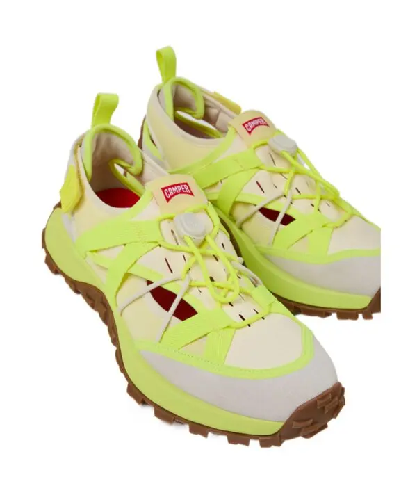 Camper Drift Trail Vibram Round Toe Lace Up And Velcro Sneakers