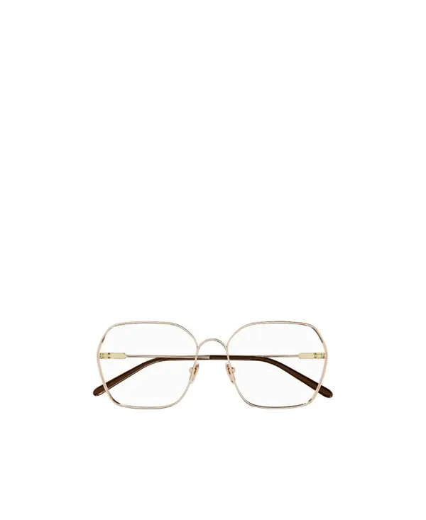Chloé Metal Geometric Frame Eyeglasses - Nude