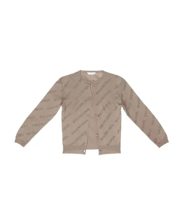 Balenciaga All-over Logo Buttoned Cardigan - No