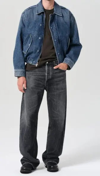 AGOLDE Afton Straight Leg Jeans - Black