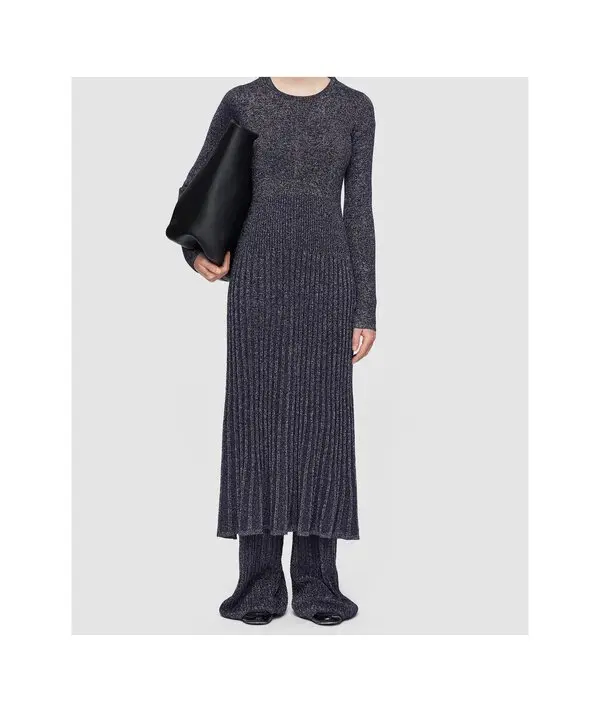 JOSEPH Long Sleeve Knit Dress With Ribbed Details