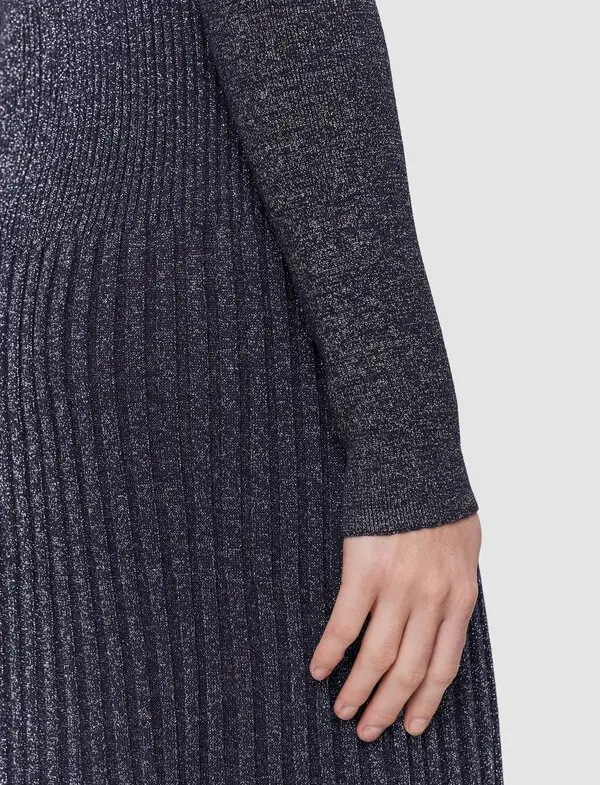 JOSEPH Long Sleeve Knit Dress With Ribbed Details