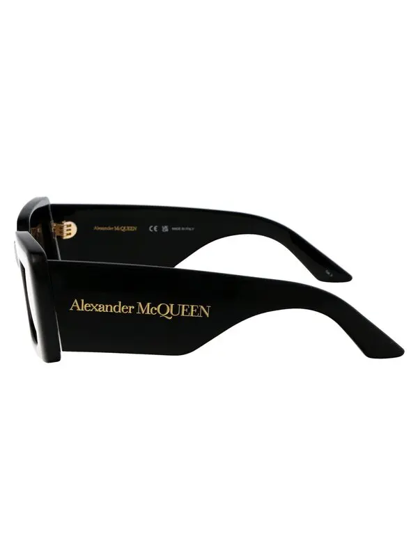 Alexander McQueen Rectangle Frame Sunglasses - Black