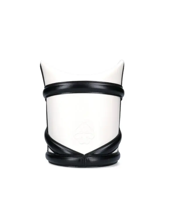 Alexander McQueen The Curve Small Bucket Bag - White
