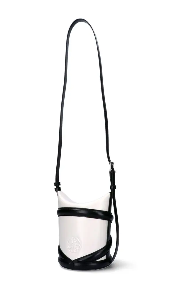 Alexander McQueen The Curve Small Bucket Bag - White