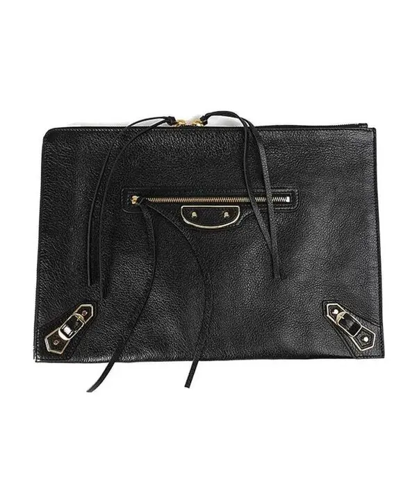 Balenciaga Logo Hand-held Bag - Black