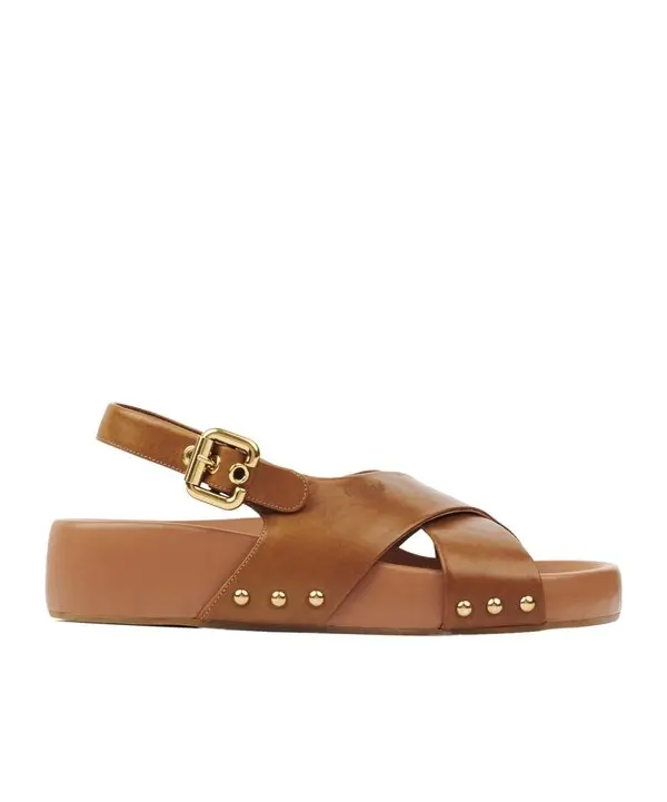 Chloé Mae Buckle Detailed Flat Sandals