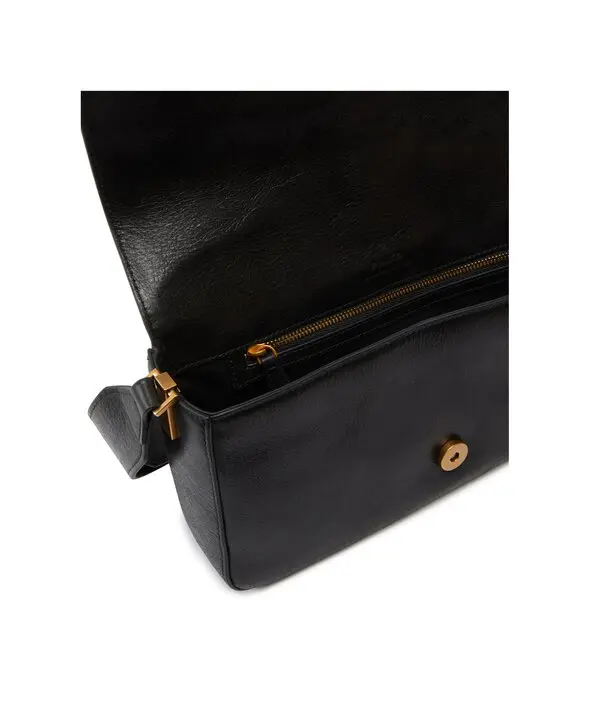 Pinko Love One Logo Plaque Shoulder Bag - Black