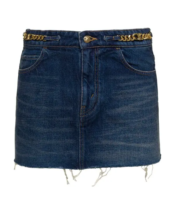 Celine Mini Skirt In Dark Union Wash Denim