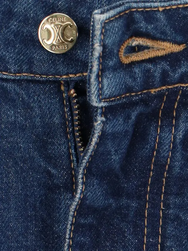 Celine Mini Skirt In Dark Union Wash Denim