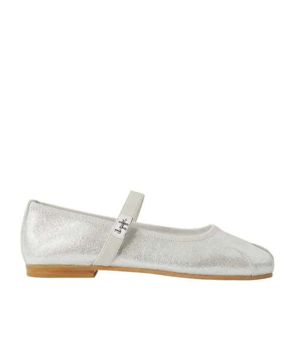 IL GUFO Ballet Flats With Elastic Strap And Logo Tag